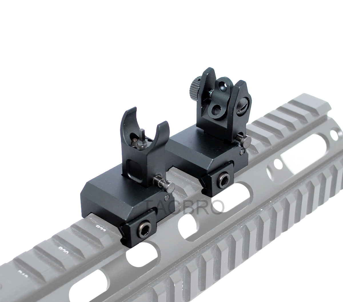 Gen2 Front & Rear Flip Up Iron Sight Fit Standard 20mm Picatinny Rail ...