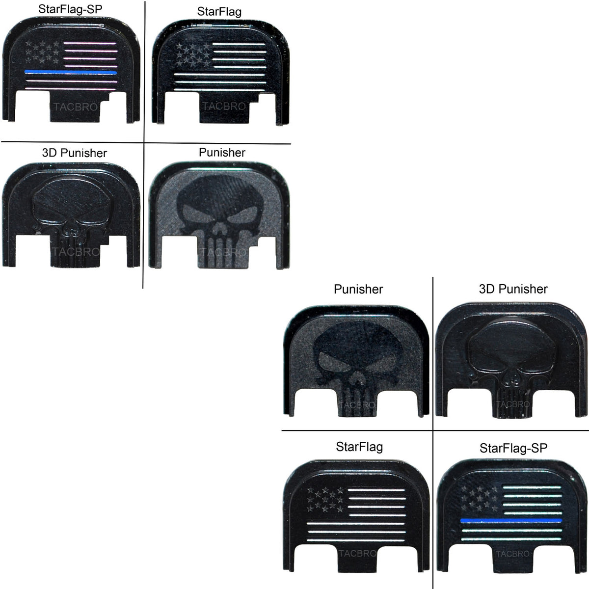 Anodized Aluminum Rear Slide Cover Back Plate for Glock - Gen Options ...