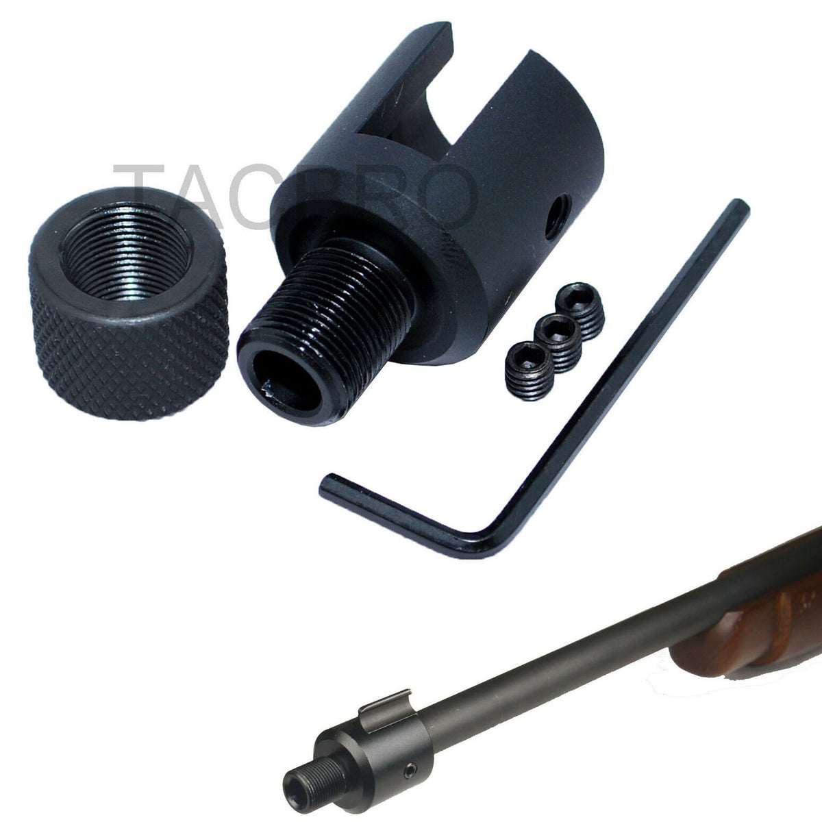 Ruger 1022(None threaded) To 1/2"x28 Adapter + .750 Thread Protector-C ...