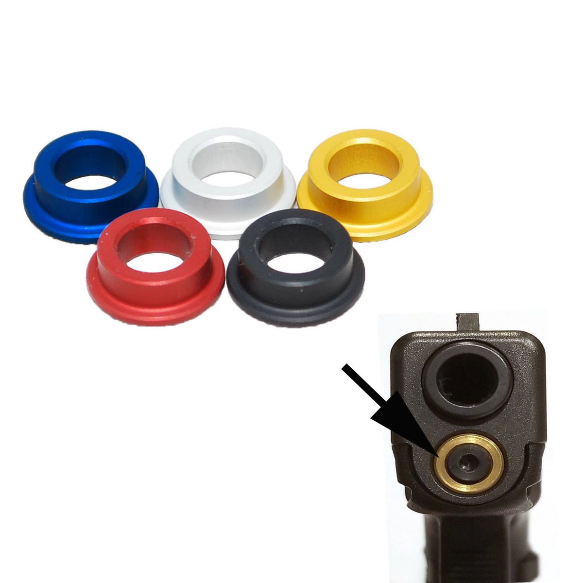 Aluminum Guide Rod Spacer Adapter Ring Work with Gen4 and Gen5 (Covert ...