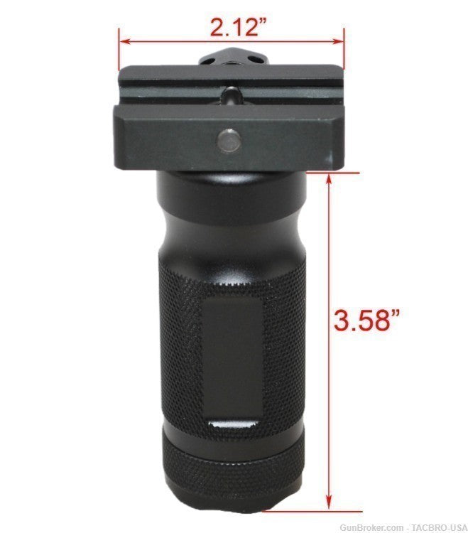 Aluminum SMALL TACTICAL VERTICAL FOREGRIP For Weaver / Picatinny 1913 ...